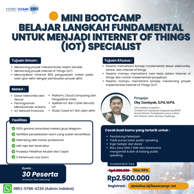 Bootcamp & Training - Indobot Academy dari PT Ozami Inti Sinergi